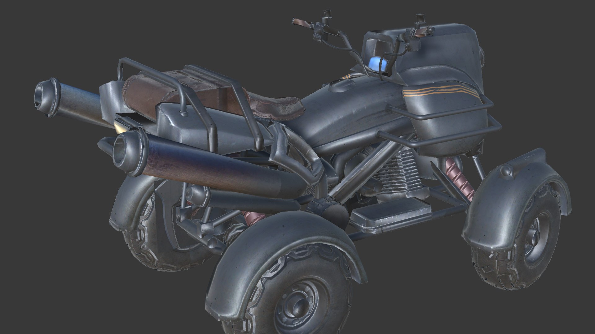 3D 007-Quad-Bike-Quad-ATV-Bike-low Poly Game Ready 3d Model ...