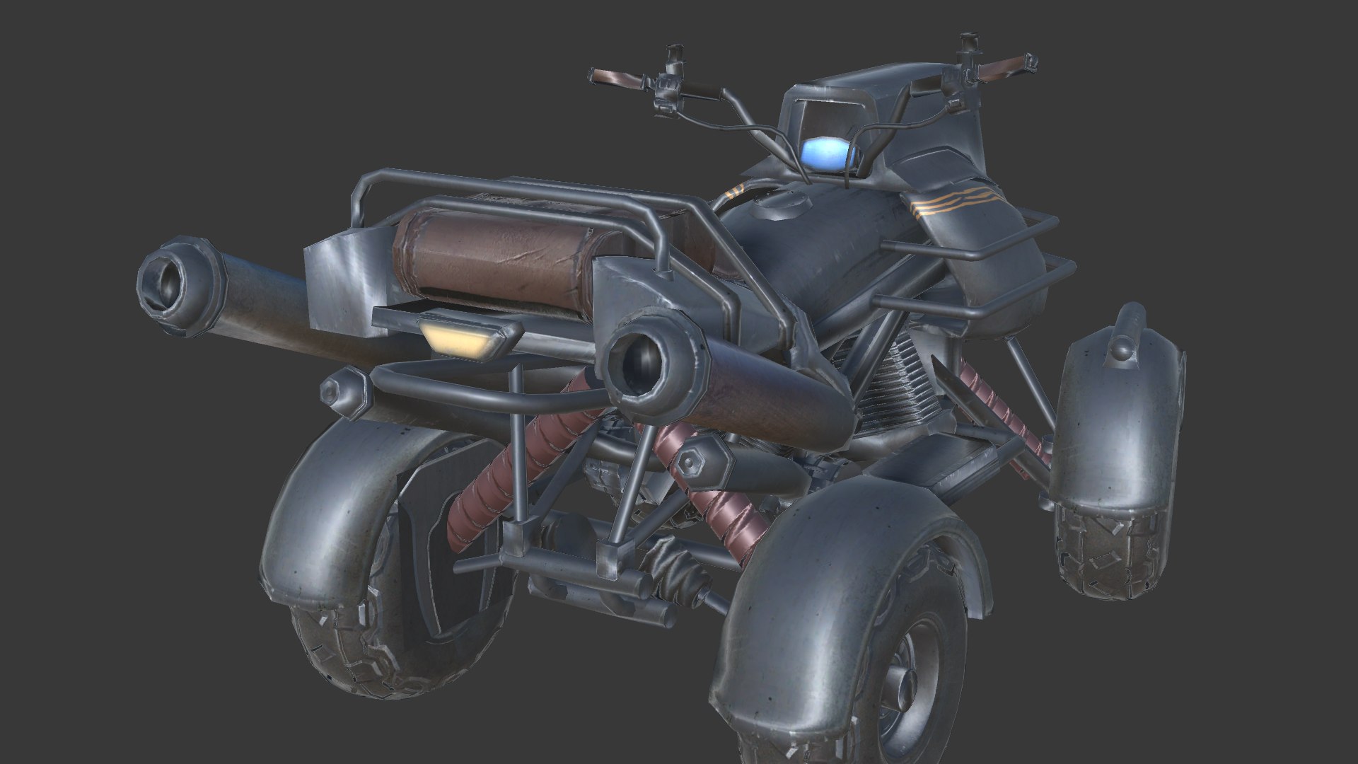 3D 007-Quad-Bike-Quad-ATV-Bike-low Poly Game Ready 3d Model ...