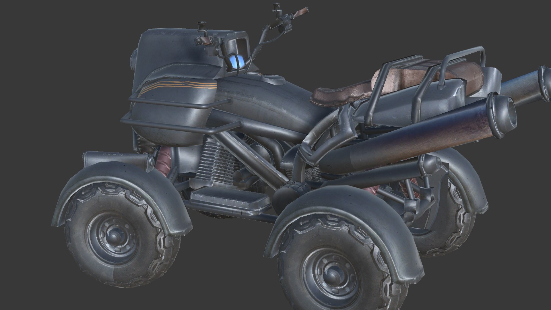 3D 007-Quad-Bike-Quad-ATV-Bike-low Poly Game Ready 3d Model ...