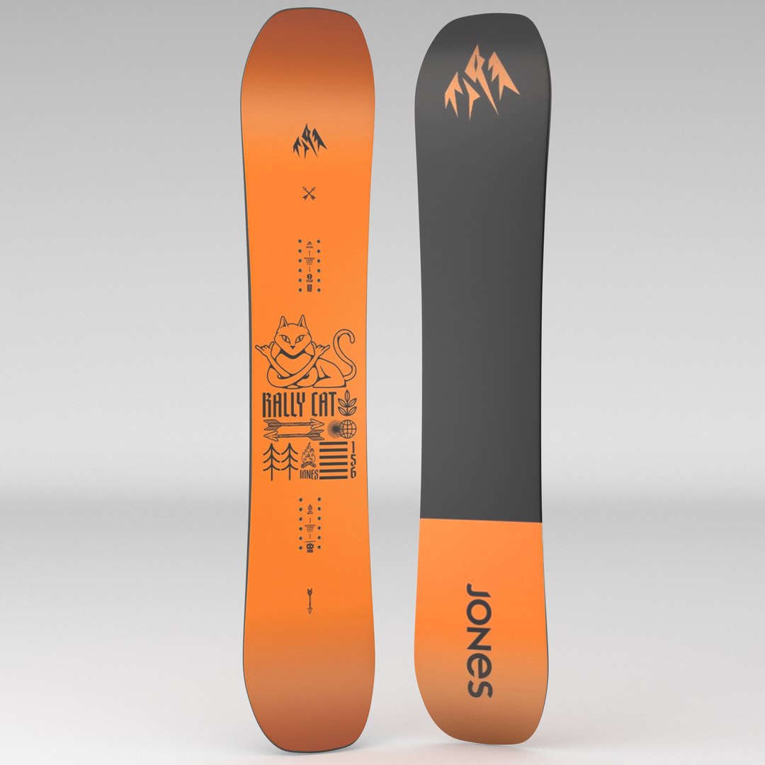 3D Snowboard Jones Rally Cat Black 2025 - TurboSquid 2334353