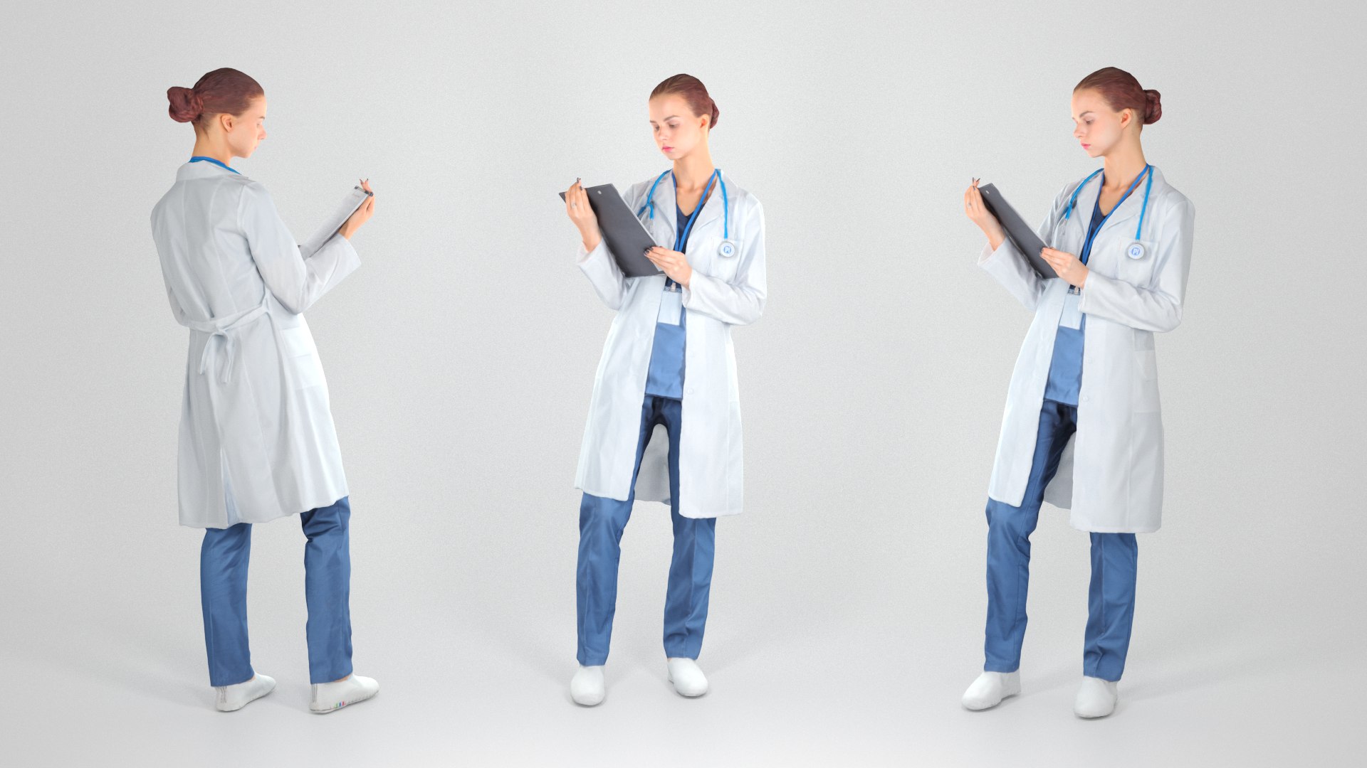 Human Young Woman Uniform Model - TurboSquid 1542194