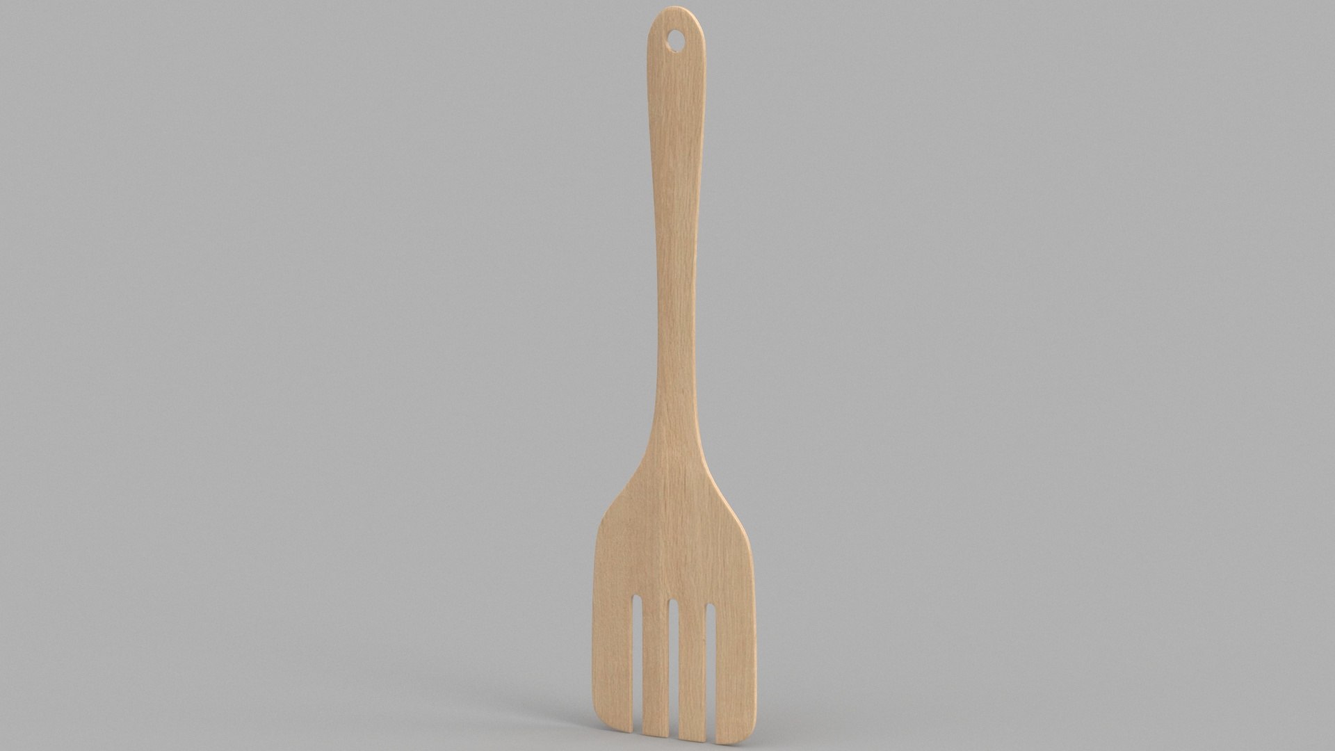 Wooden Kitchen Spatula Fork Model - TurboSquid 2267641