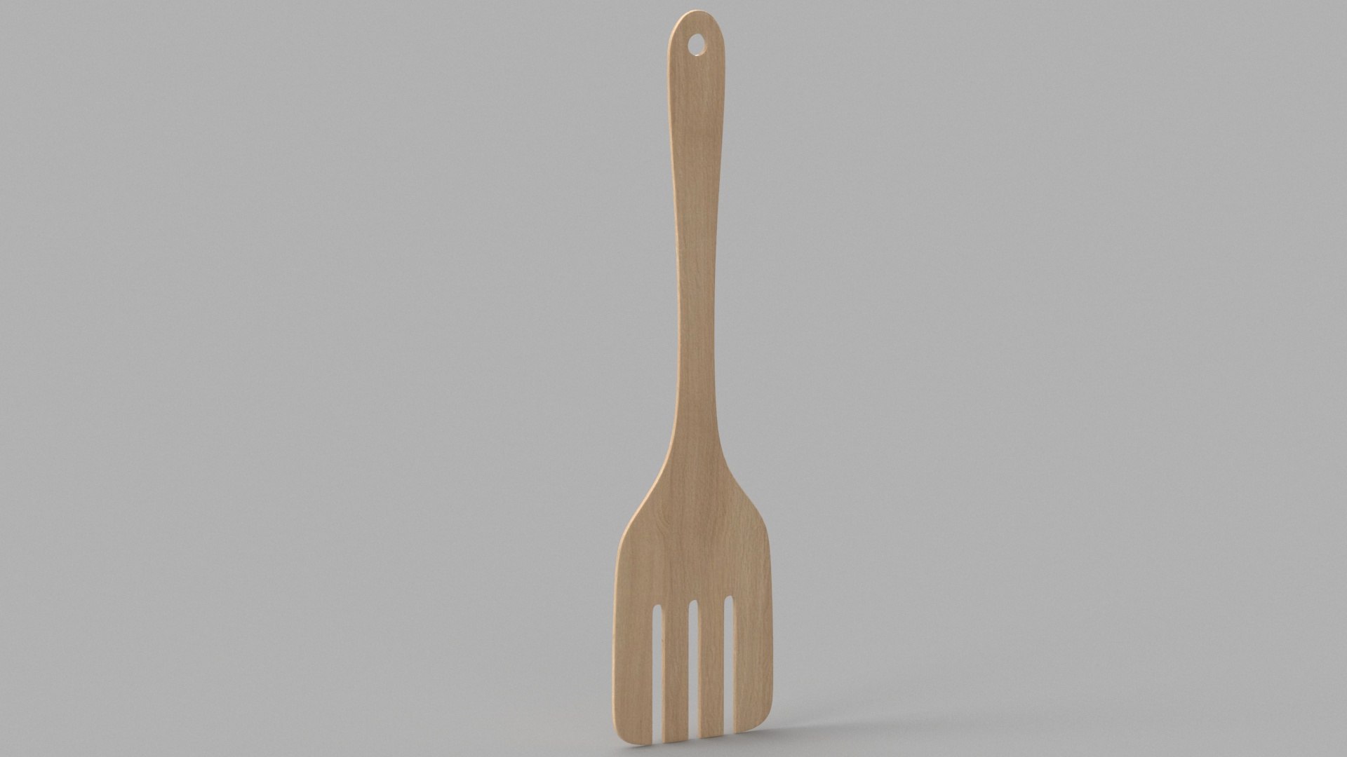 Wooden Kitchen Spatula Fork Model - TurboSquid 2267641