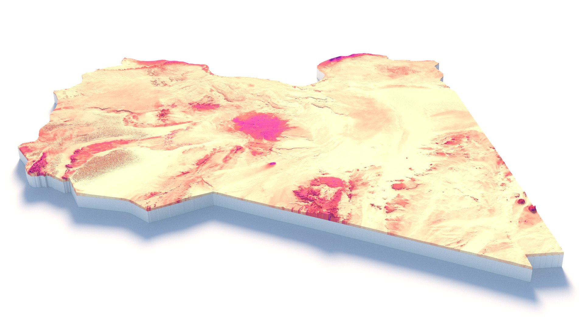 3D Libya Terrain Map - TurboSquid 2336514
