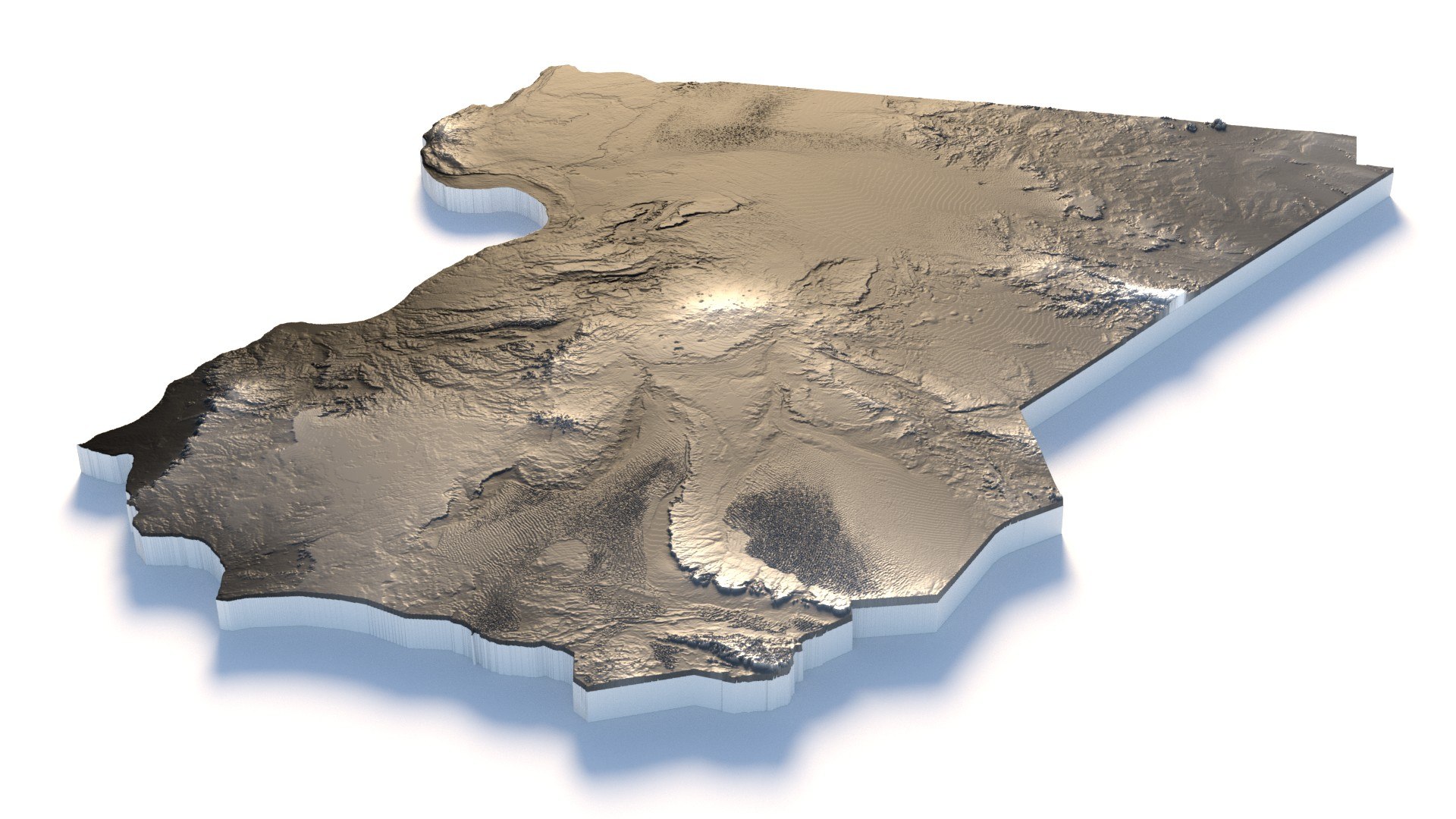 3D Libya Terrain Map - TurboSquid 2336514