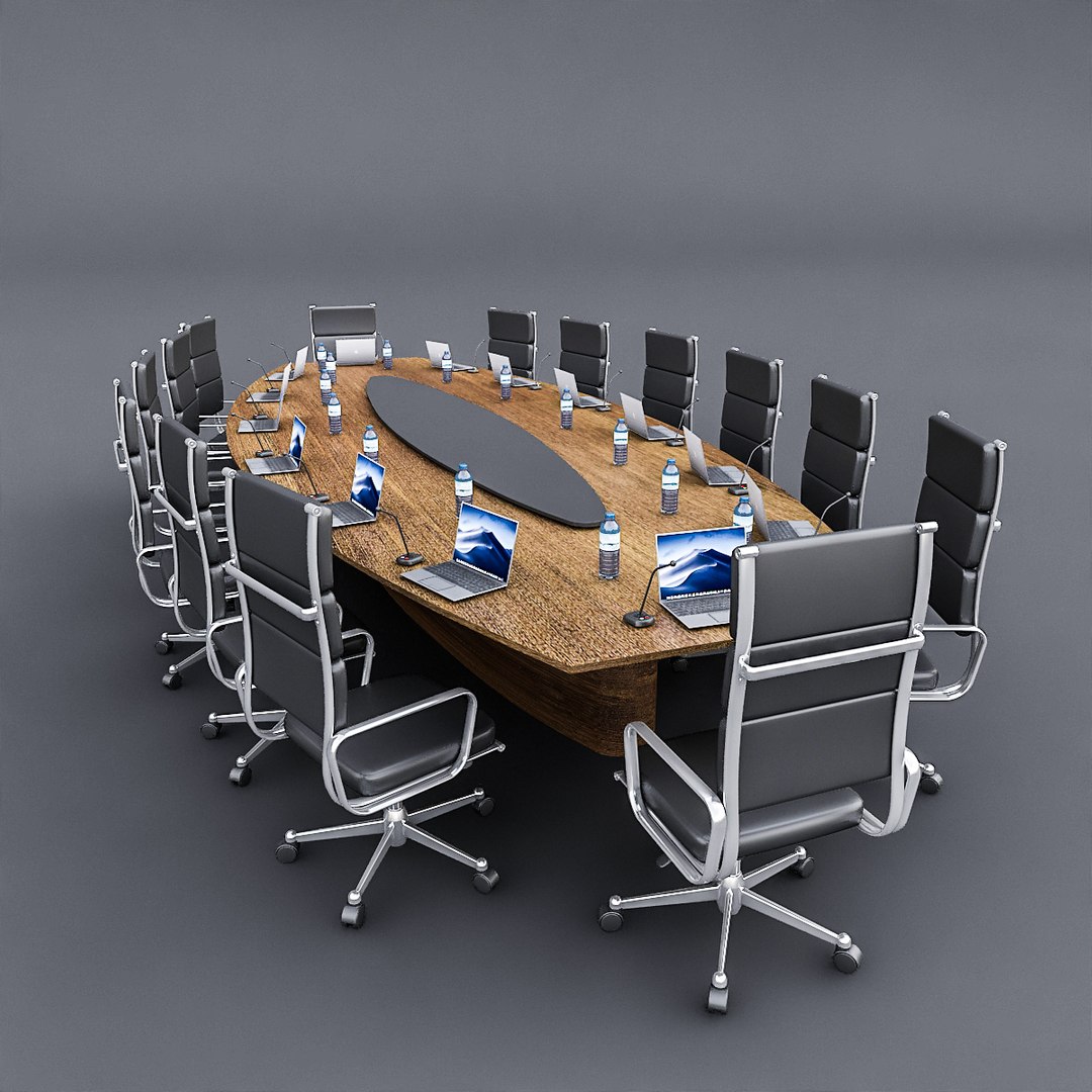 Meeting Table 01 3D Model - TurboSquid 1548554