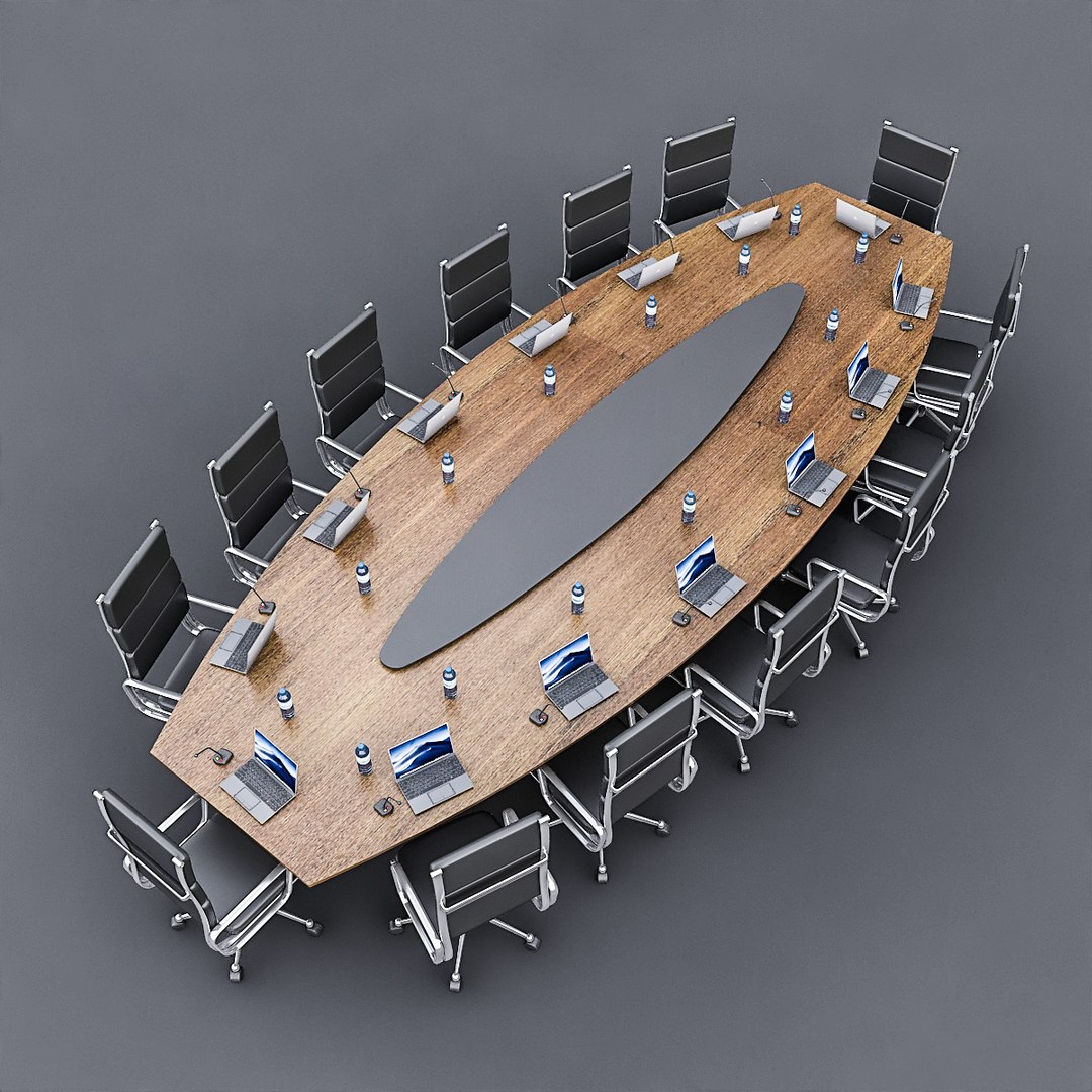 Meeting Table 01 3D Model - TurboSquid 1548554