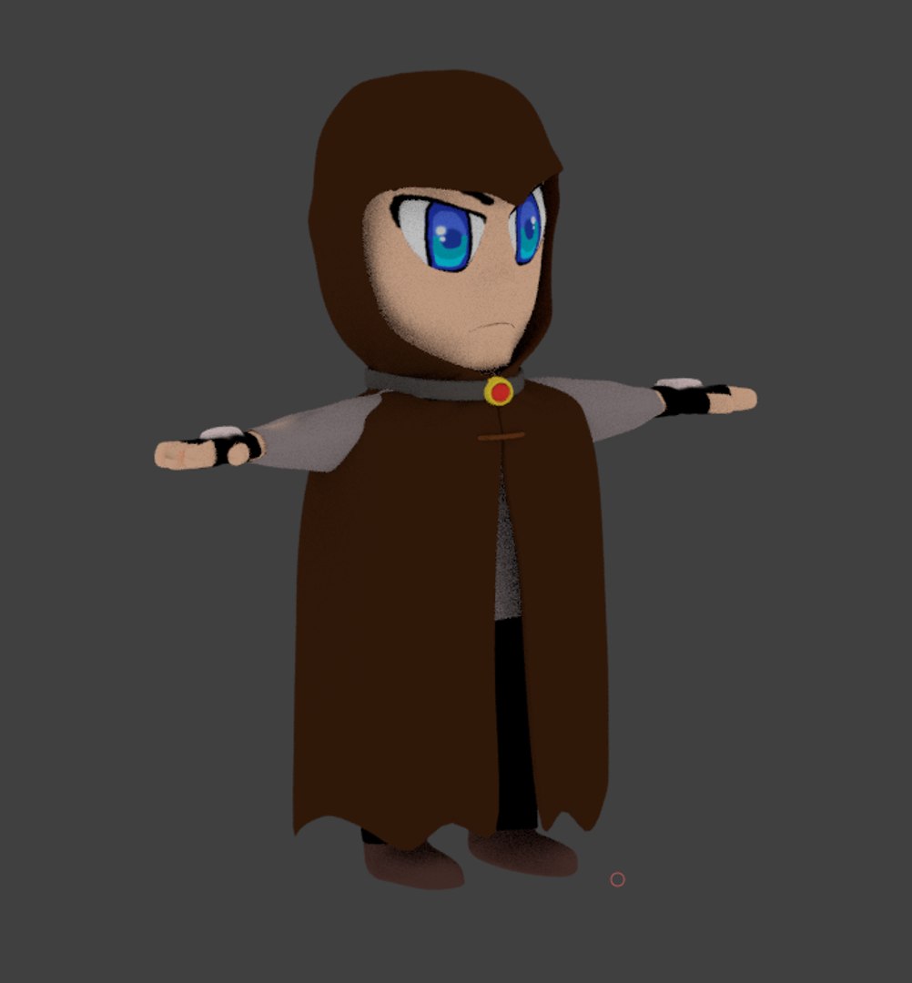 3D Anime Character Cape Model - TurboSquid 1384284