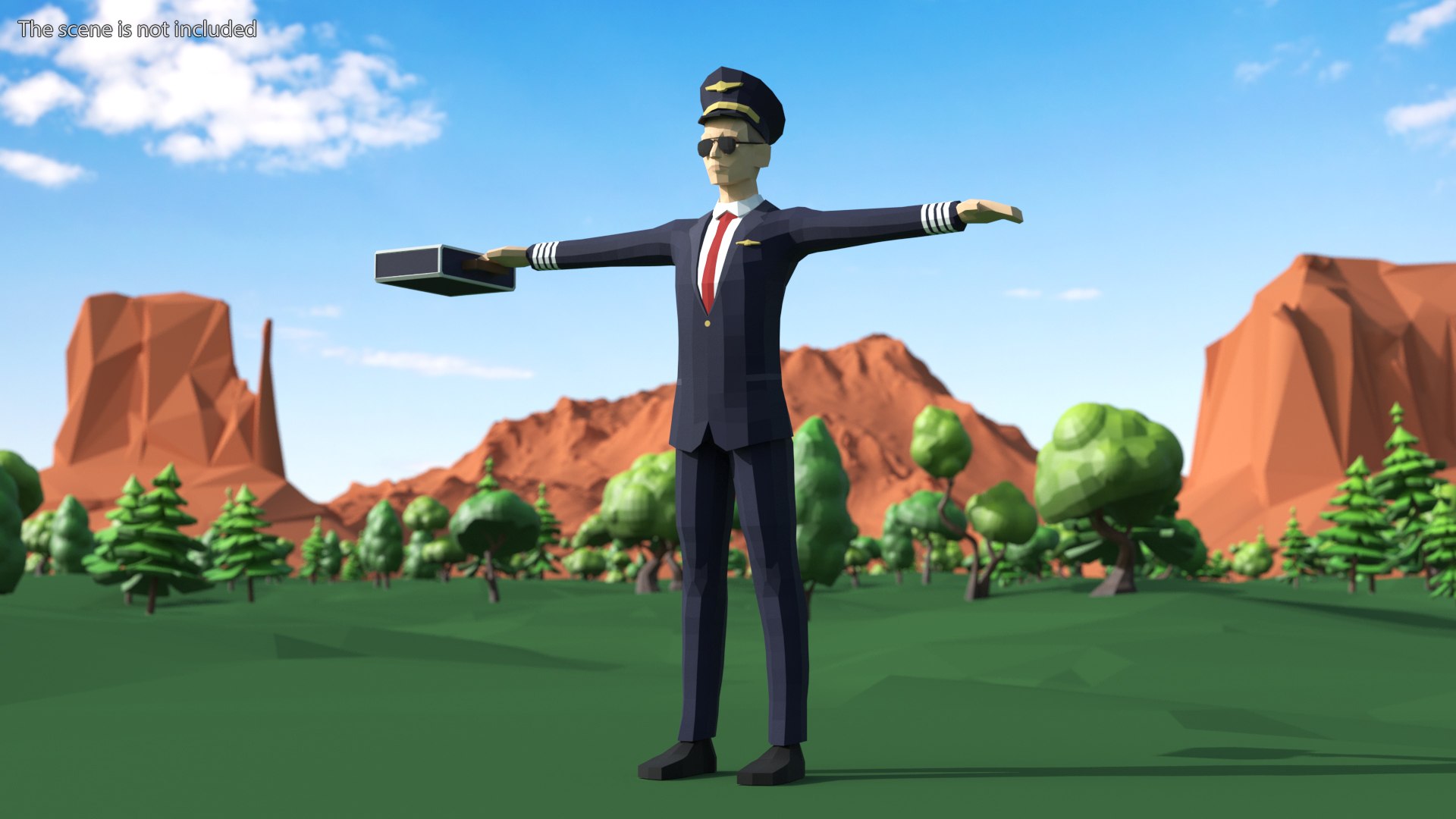 Pilot Low Poly Rigged For Maya 3D - TurboSquid 2202523