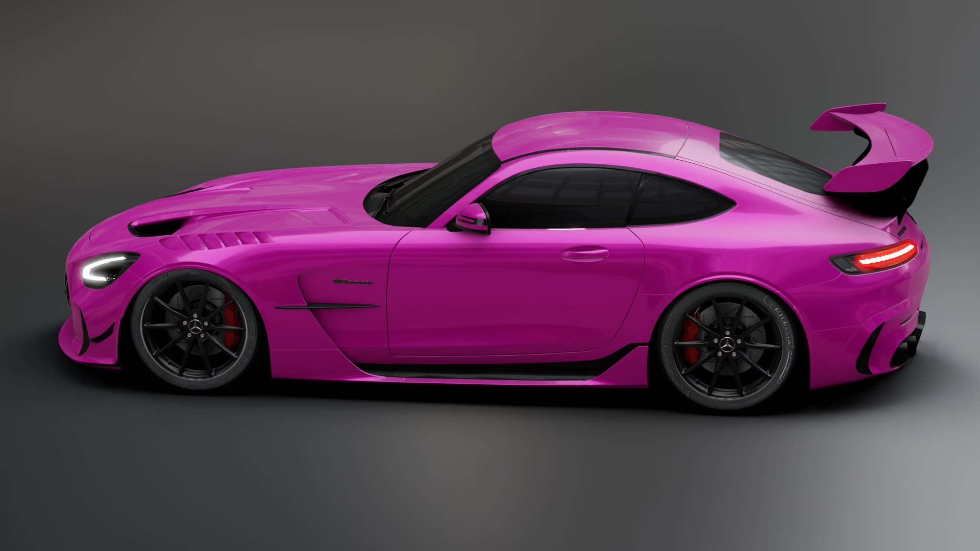 3D model Mercedez Benz GT R - Customized Pink Variant - TurboSquid 2055863