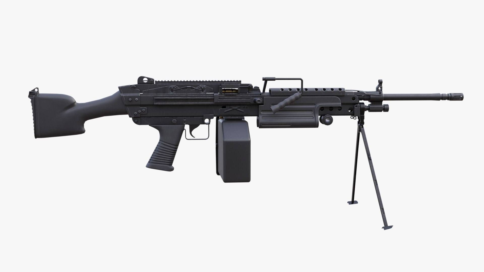 3D M249 - Light Machine Gun - Game Ready - VR - TurboSquid 2276179