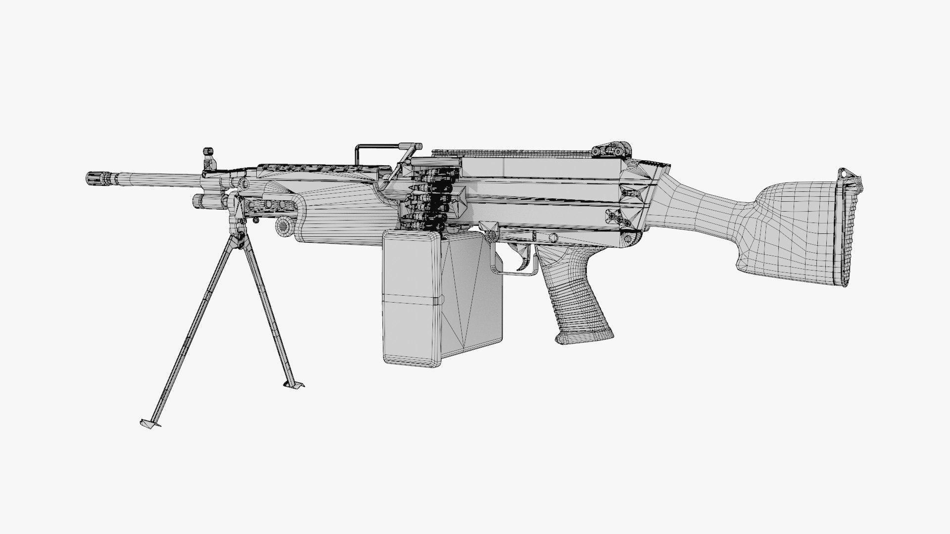 3D M249 - Light Machine Gun - TurboSquid 2276179
