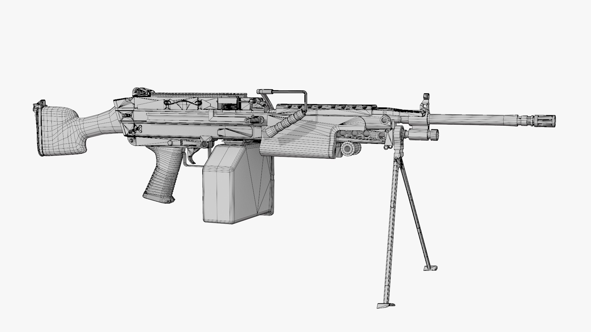 3D M249 - Light Machine Gun - TurboSquid 2276179