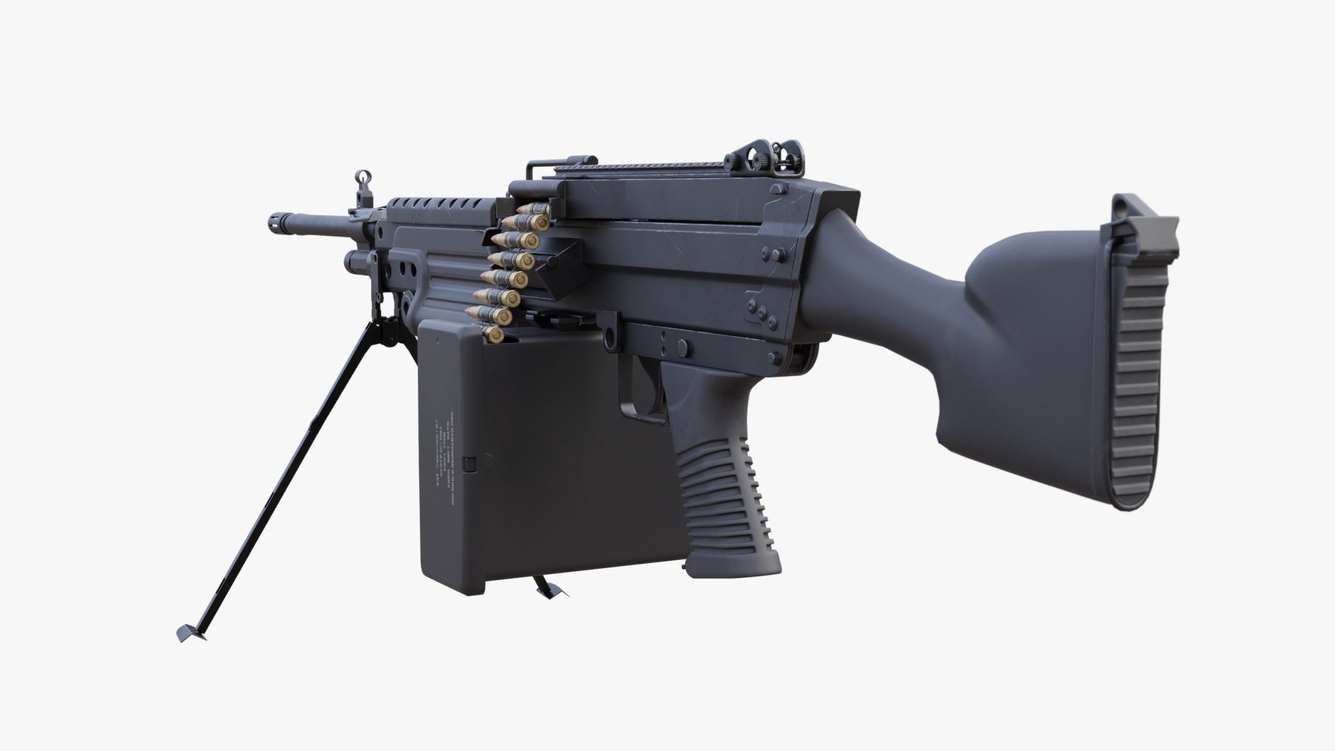 3D M249 - Light Machine Gun - Game Ready - VR - TurboSquid 2276179