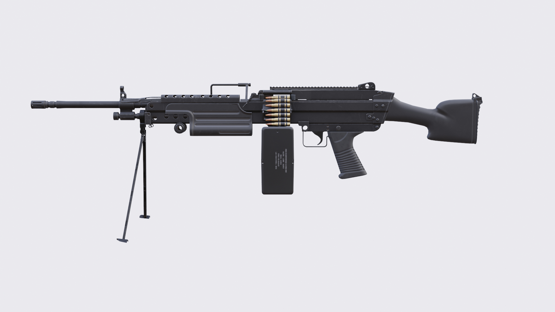 3D M249 - Light Machine Gun - Game Ready - VR - TurboSquid 2276179