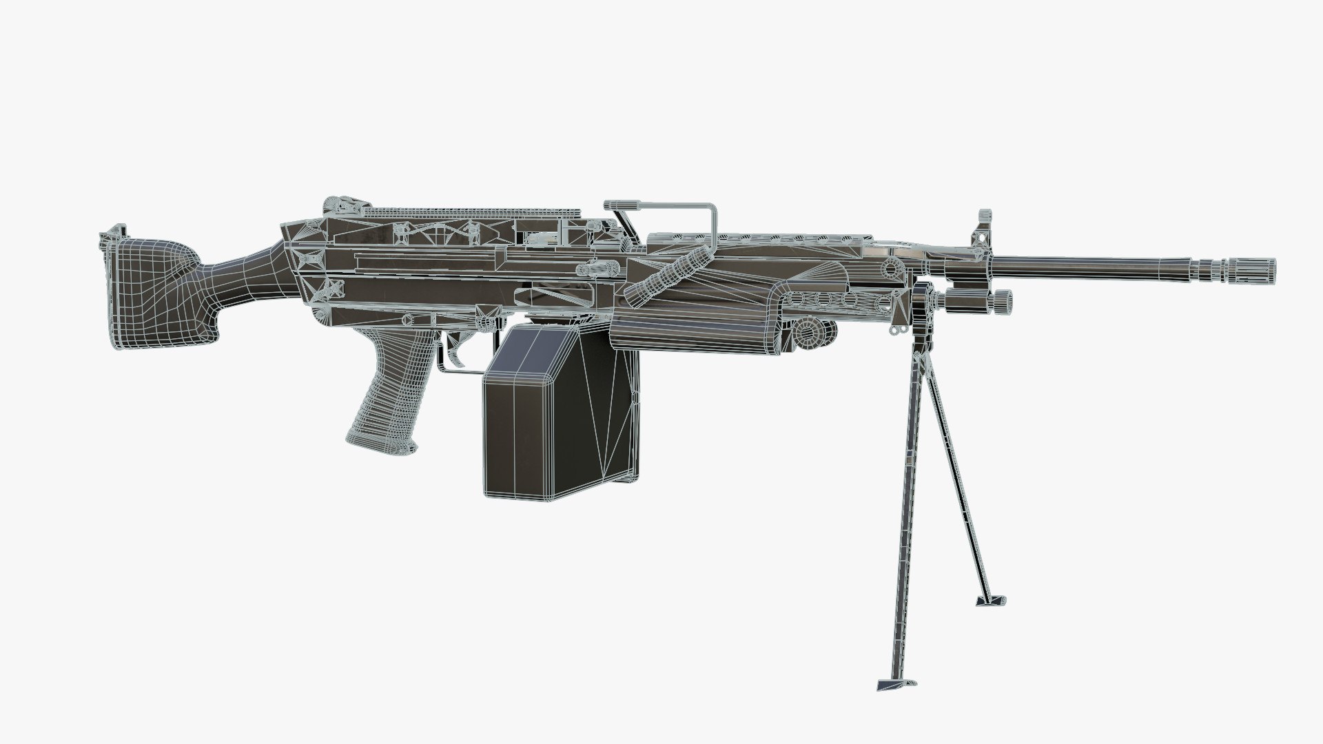 3D M249 - Light Machine Gun - TurboSquid 2276179