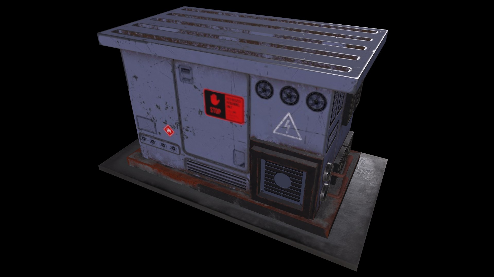 Electrical Box - Transformer Game Ready Low Poly 3d Model Low-poly 3D ...