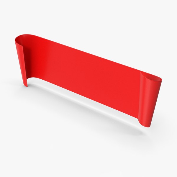 Red Scroll Ribbon Banner 3D 모델 - TurboSquid 2047724