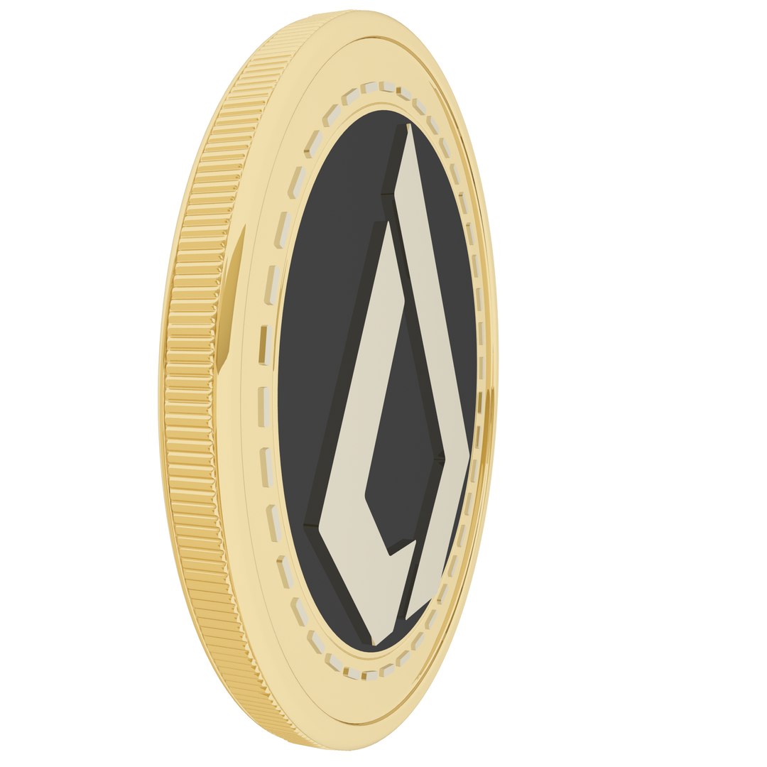 3D model Lisk Cryptocurrency Gold Coin - TurboSquid 1857110