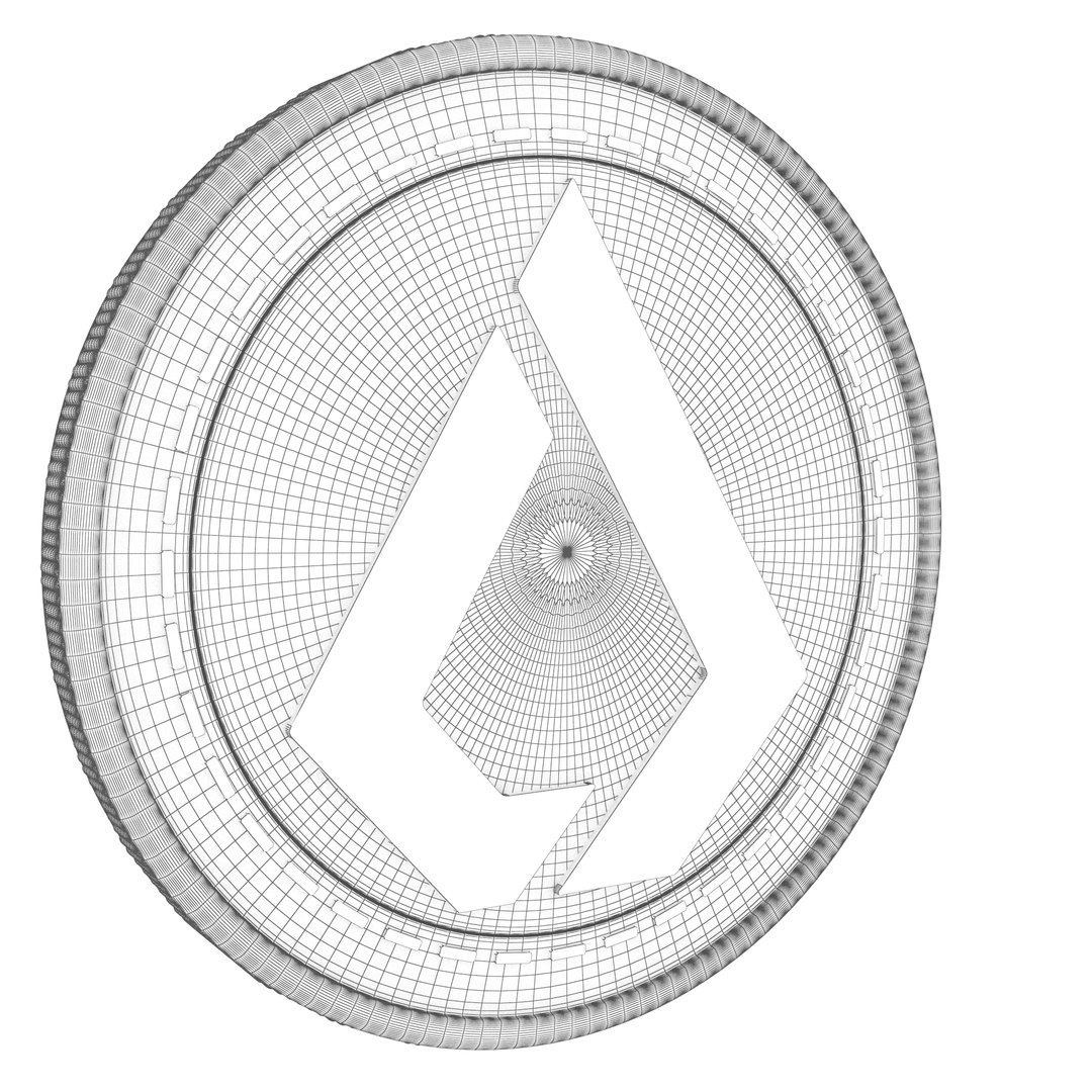 3D model Lisk Cryptocurrency Gold Coin - TurboSquid 1857110