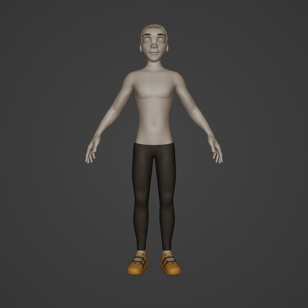3D Zain Cartoon Character Rigged In Blender Low-poly 3d Model Low-poly ...