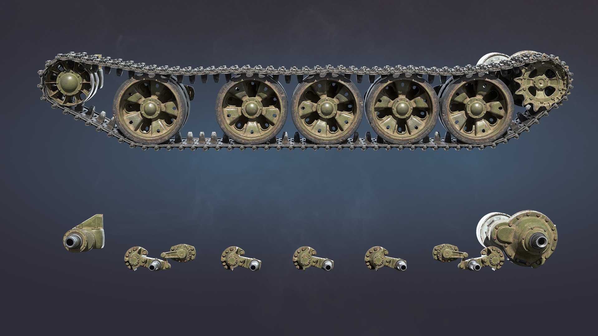 3D Model Chassis Soviet Tank T-55 - TurboSquid 1705669