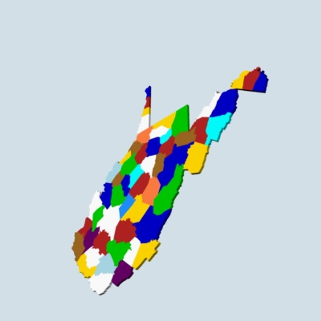state counties 3d model