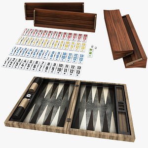 3d backgammon modern settings model