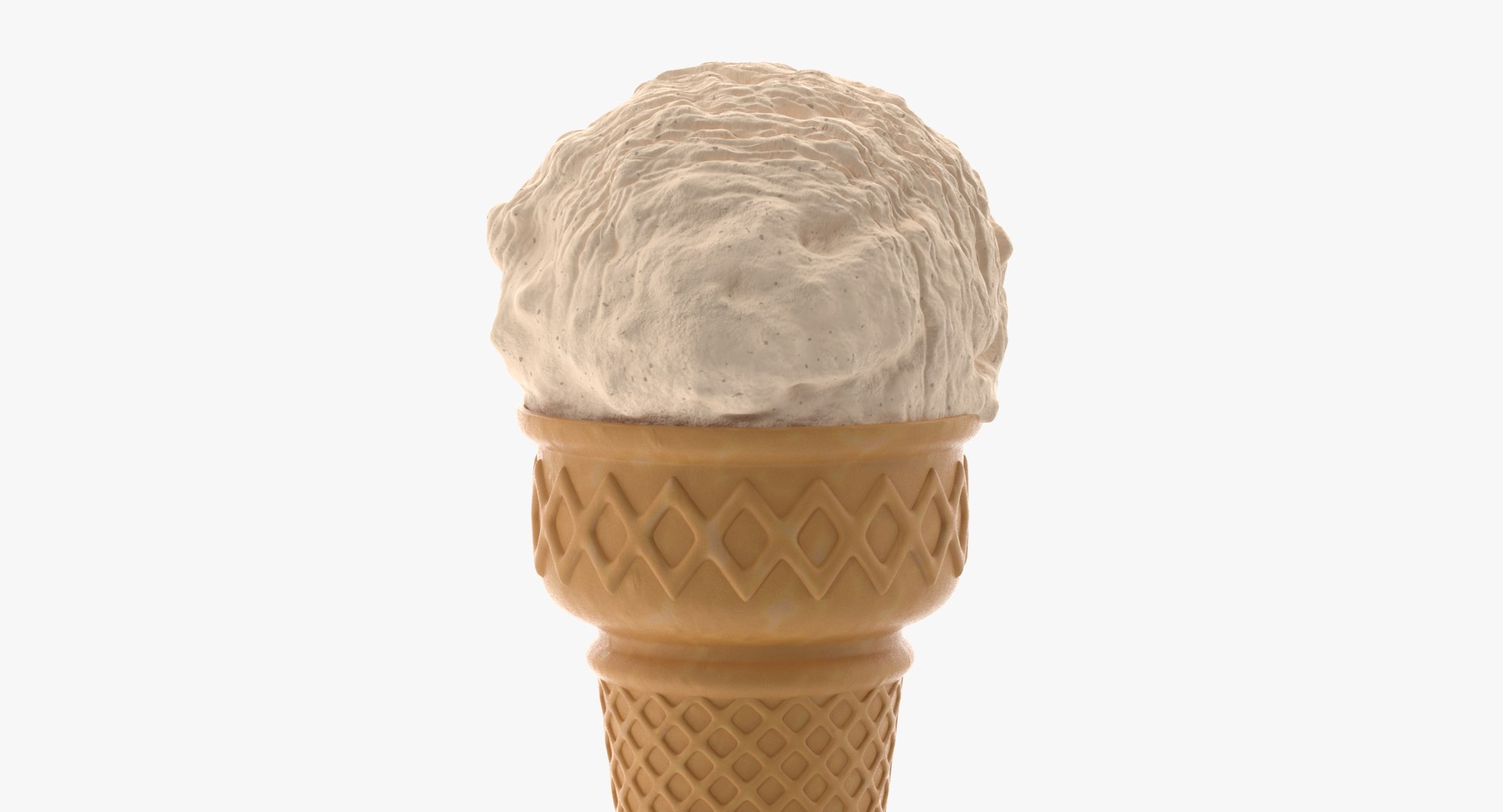 3d Vanilla Ice Cream Cone Model