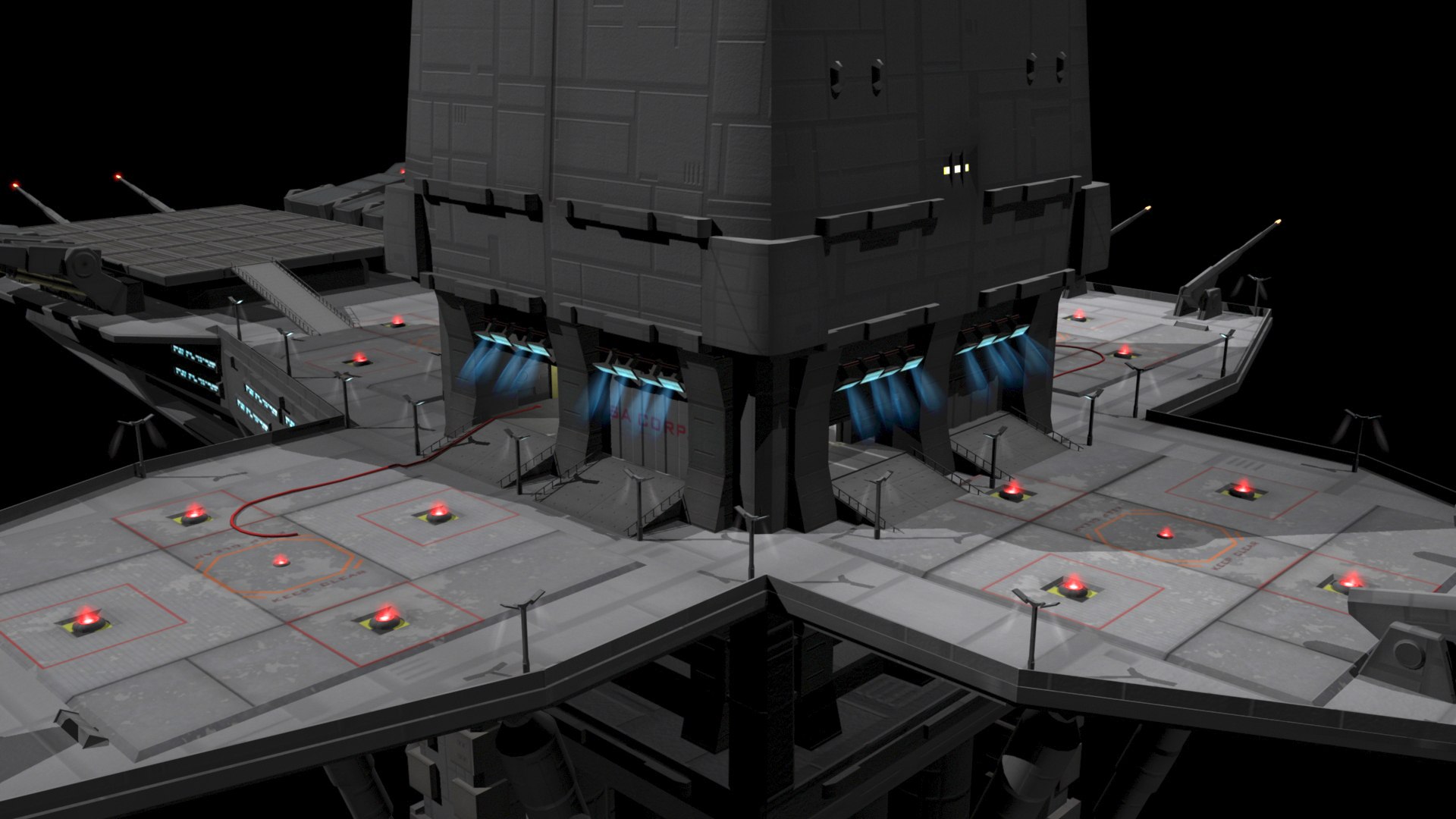 Sci-fi Planet Base Model - TurboSquid 1403657