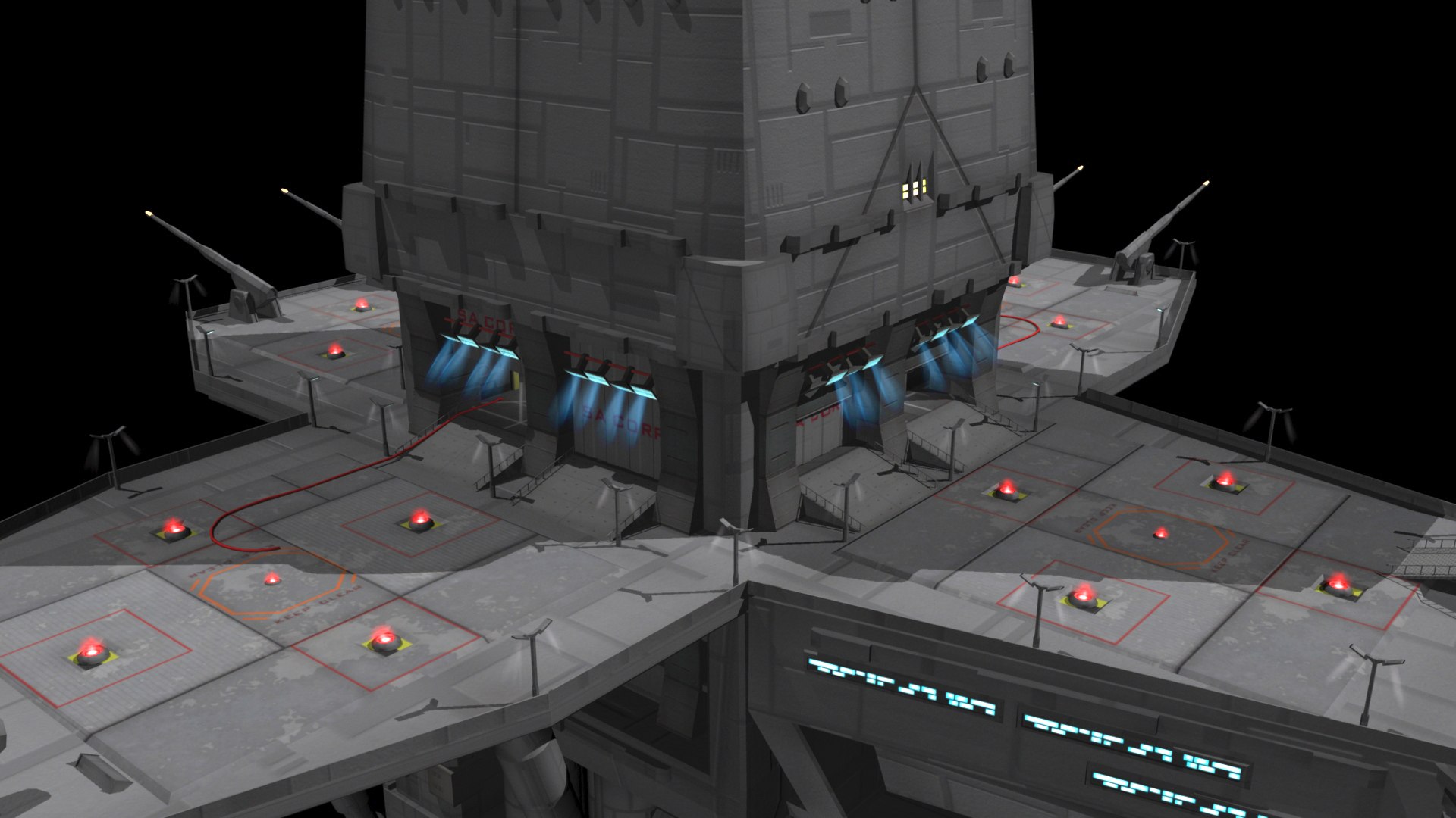Sci-fi Planet Base Model - TurboSquid 1403657