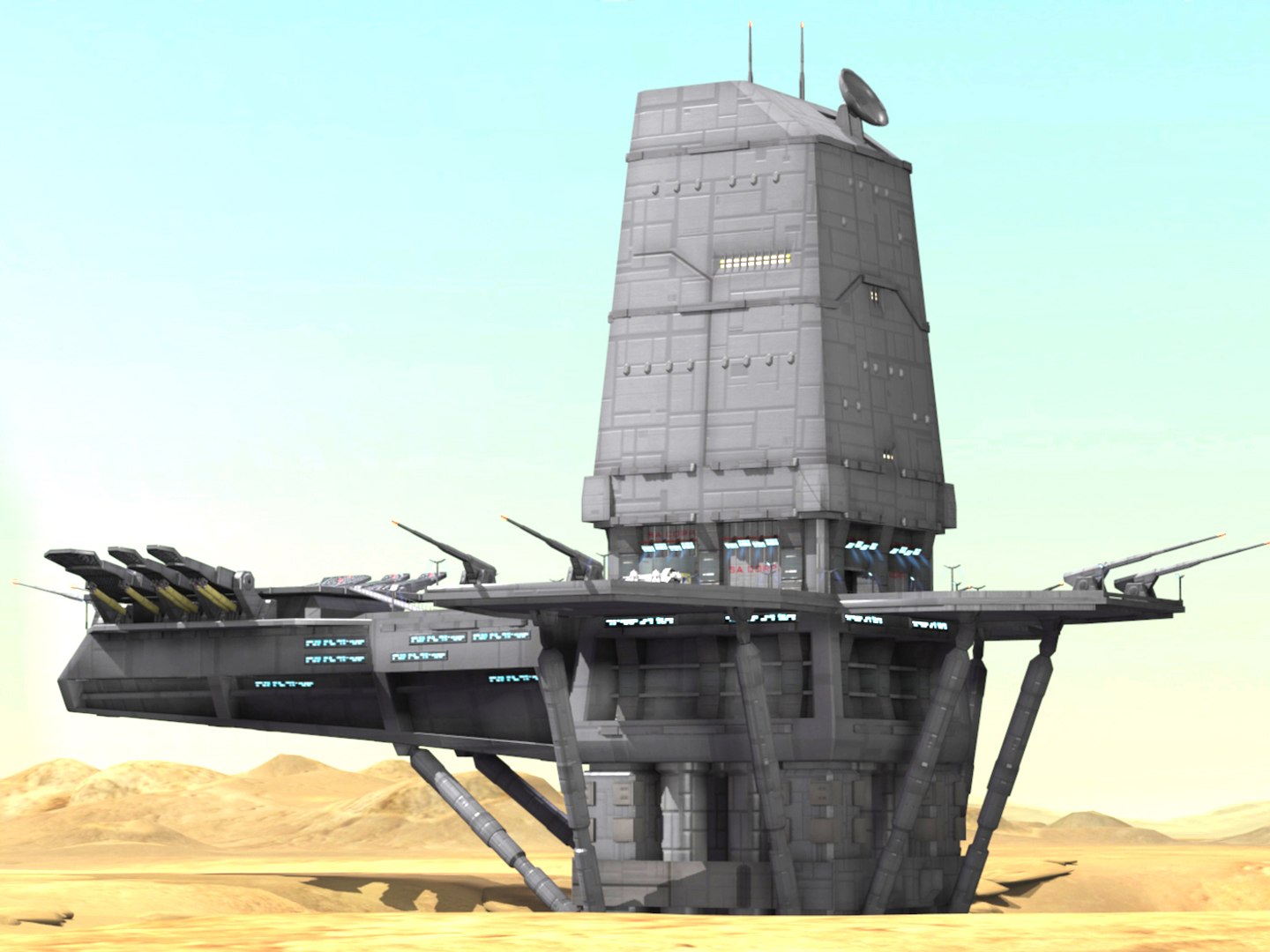 Sci-fi Planet Base Model - TurboSquid 1403657