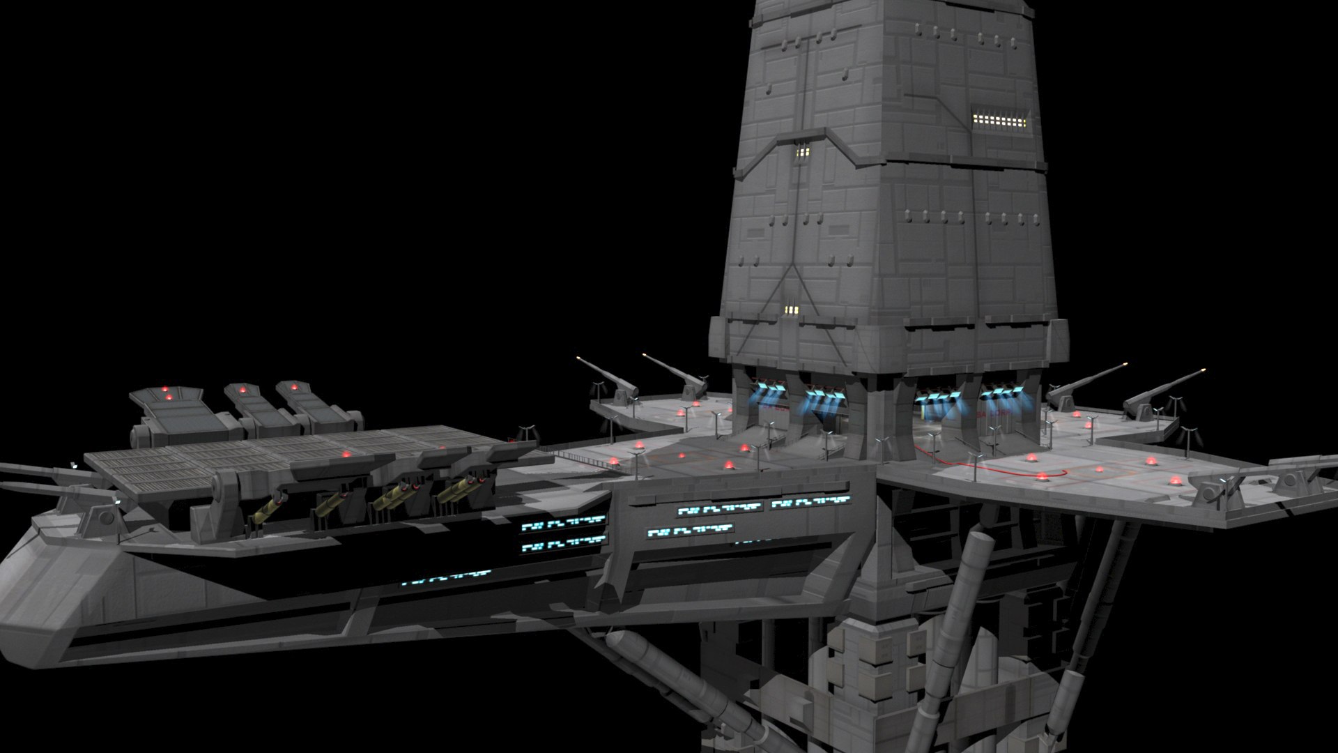 Sci-fi Planet Base Model - TurboSquid 1403657