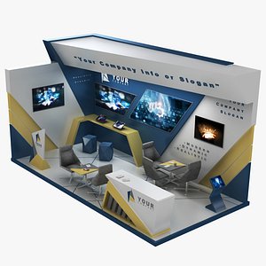 3D Futuristic Exhibition Stand 2 - TurboSquid 1771156