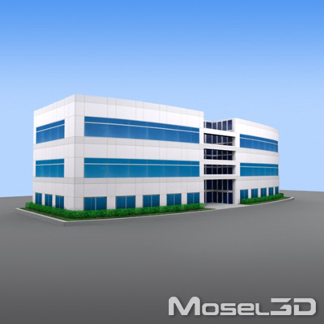 Modern Office Building 3d 3ds
