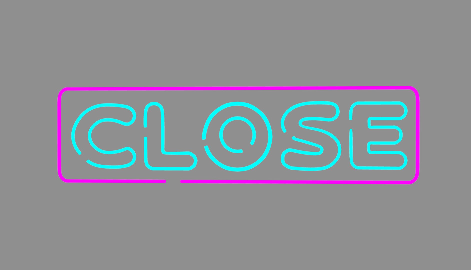 3D Close Neon Sign 3D Model Model - TurboSquid 2419636