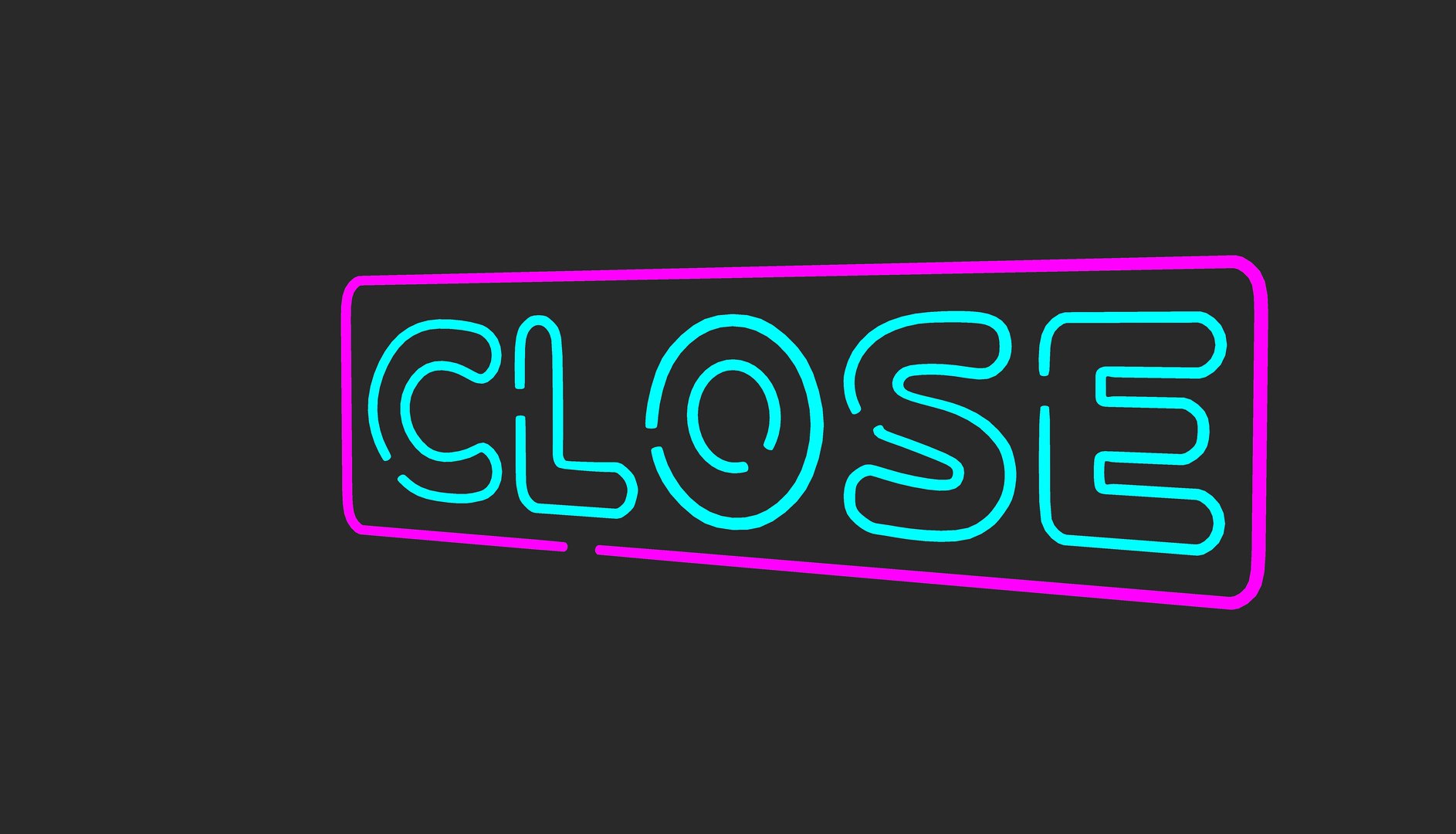 3D Close Neon Sign 3D Model Model - TurboSquid 2419636