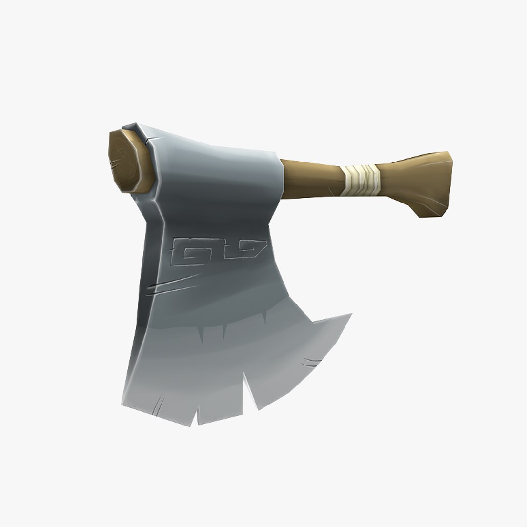 3d Cartoon Axe Model