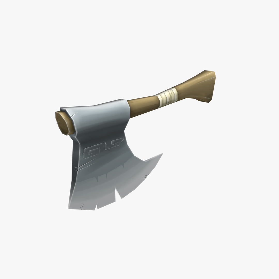 3d Cartoon Axe Model