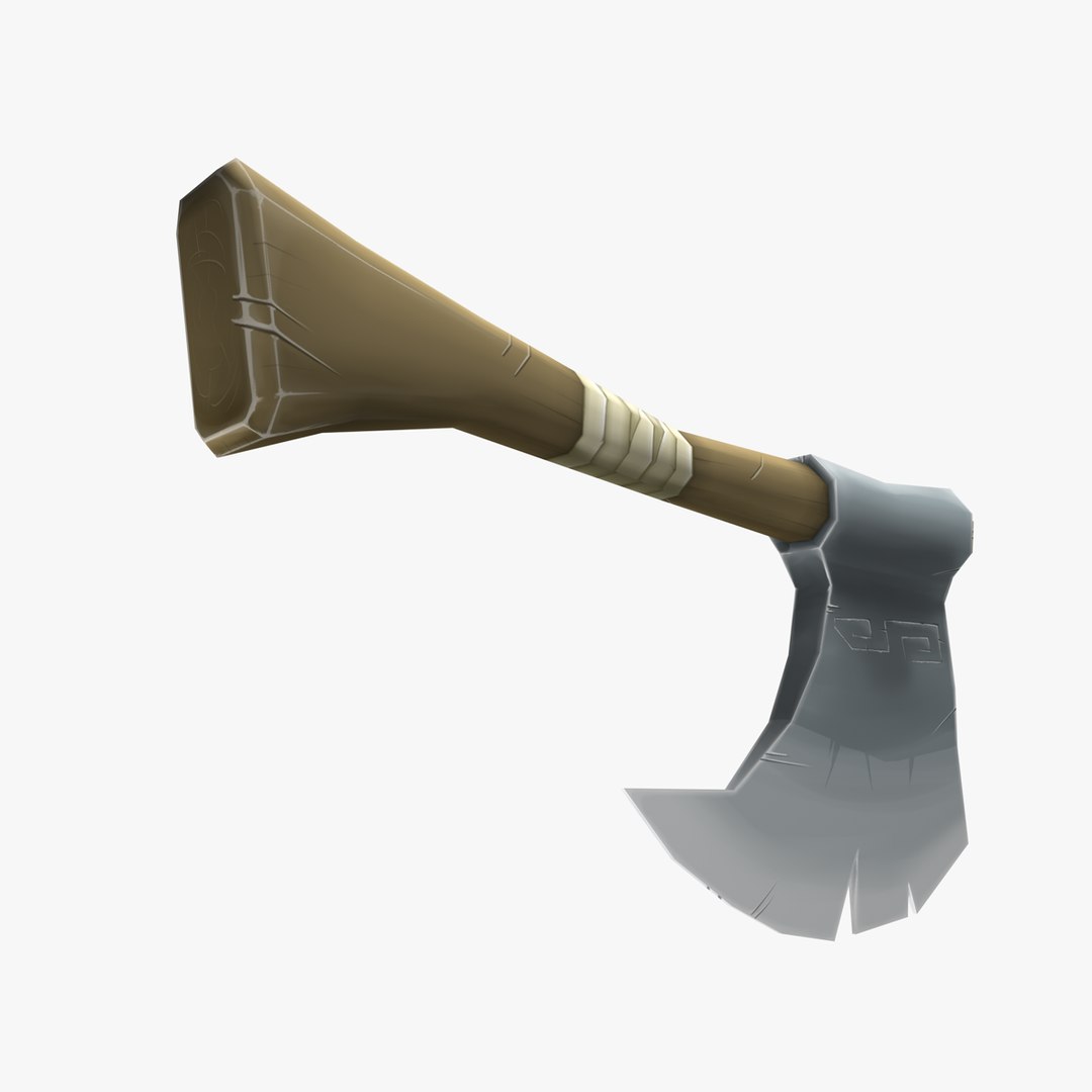 3d Cartoon Axe Model