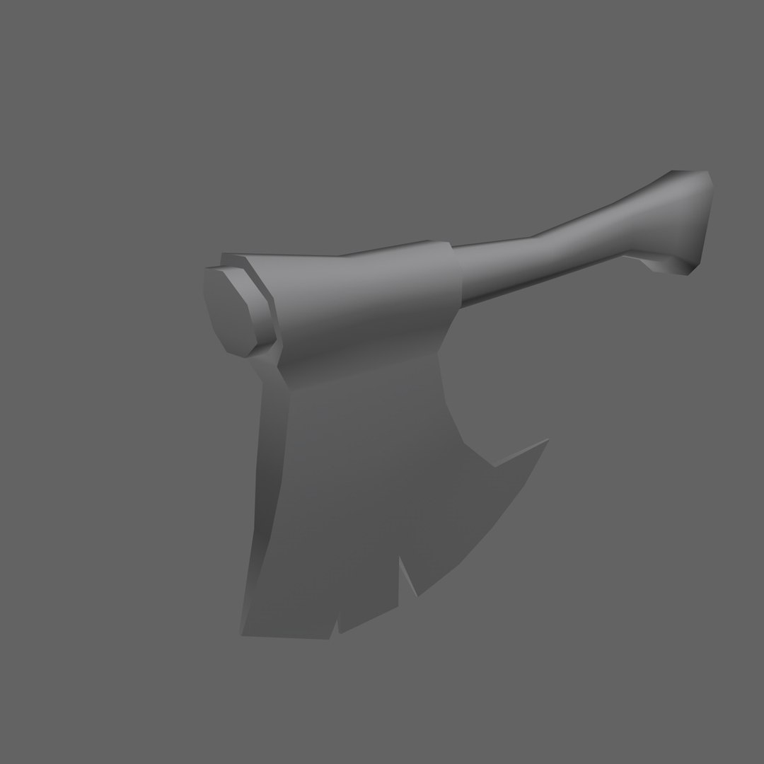 3d Cartoon Axe Model