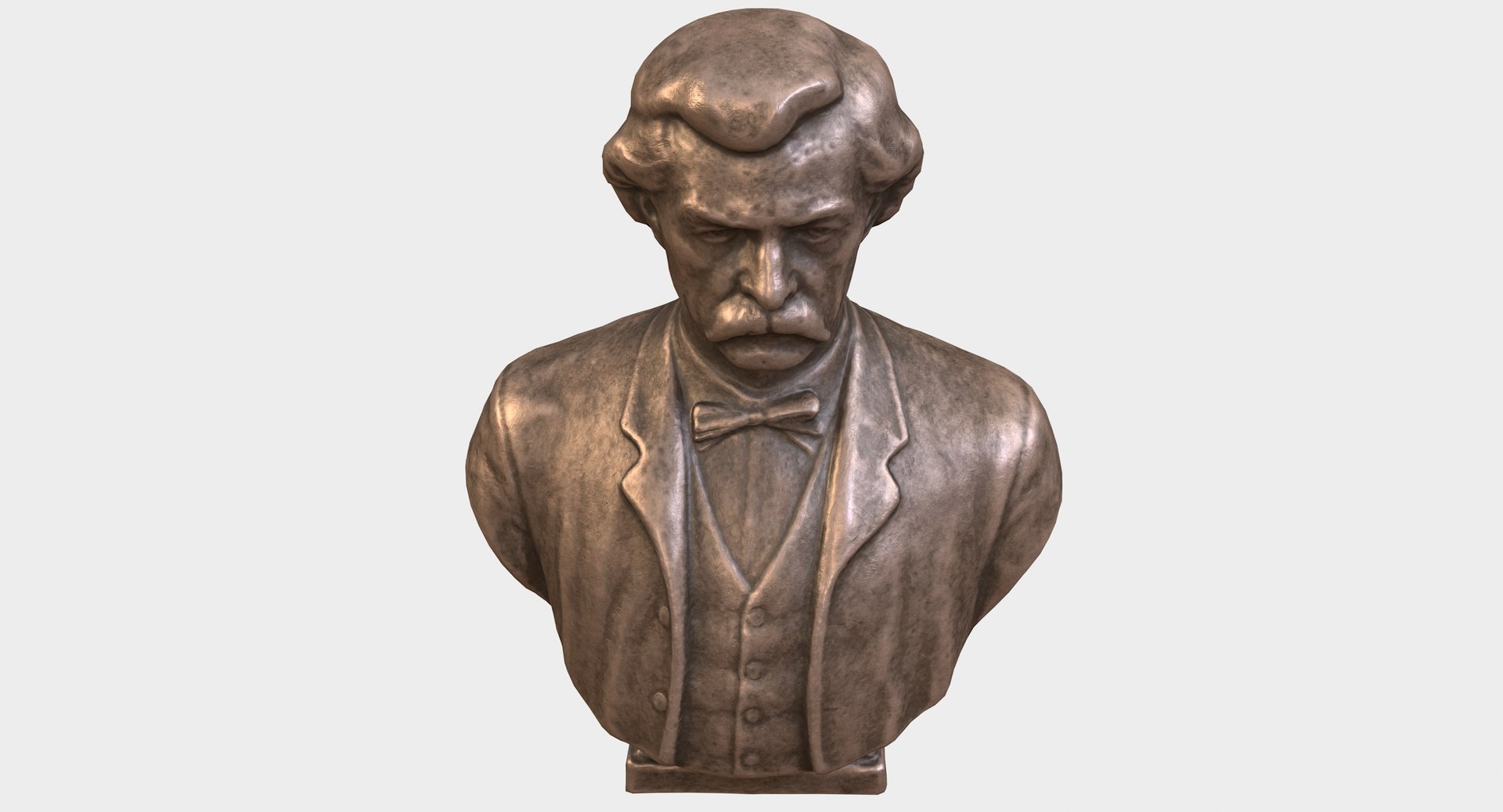 Mark Twain Bronze Bust 3D model - TurboSquid 1989970