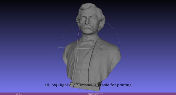 modelo 3d Mark Twain Bronze Bust - TurboSquid 1989970