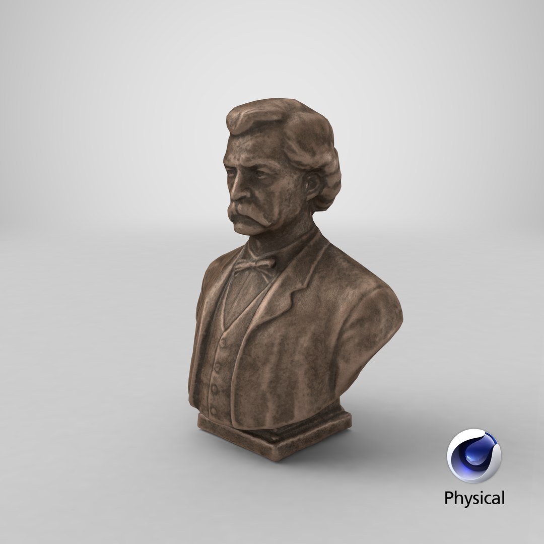 Mark Twain Bronze Bust 3D model - TurboSquid 1989970
