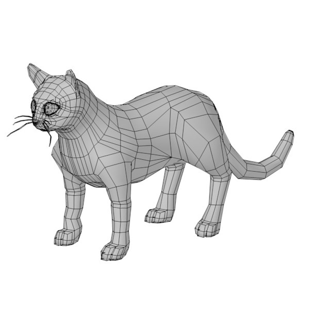 Cat Cartoon 3d Obj