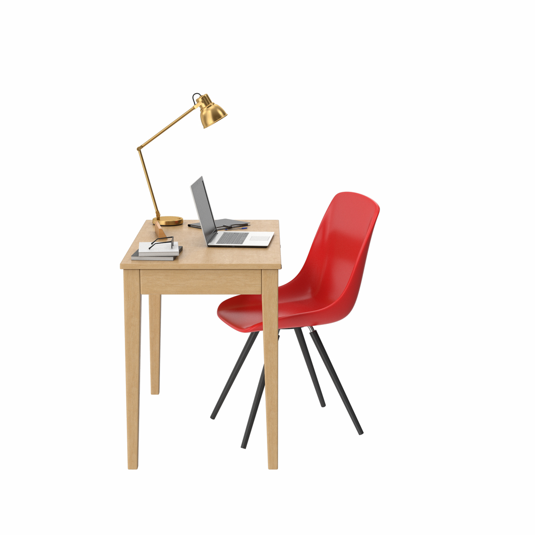 3D Wooden Desk Set - TurboSquid 2145476