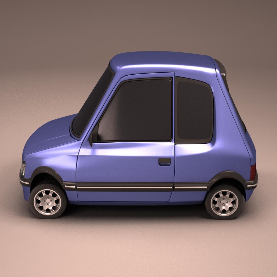 cartoon compact car 3d 3ds