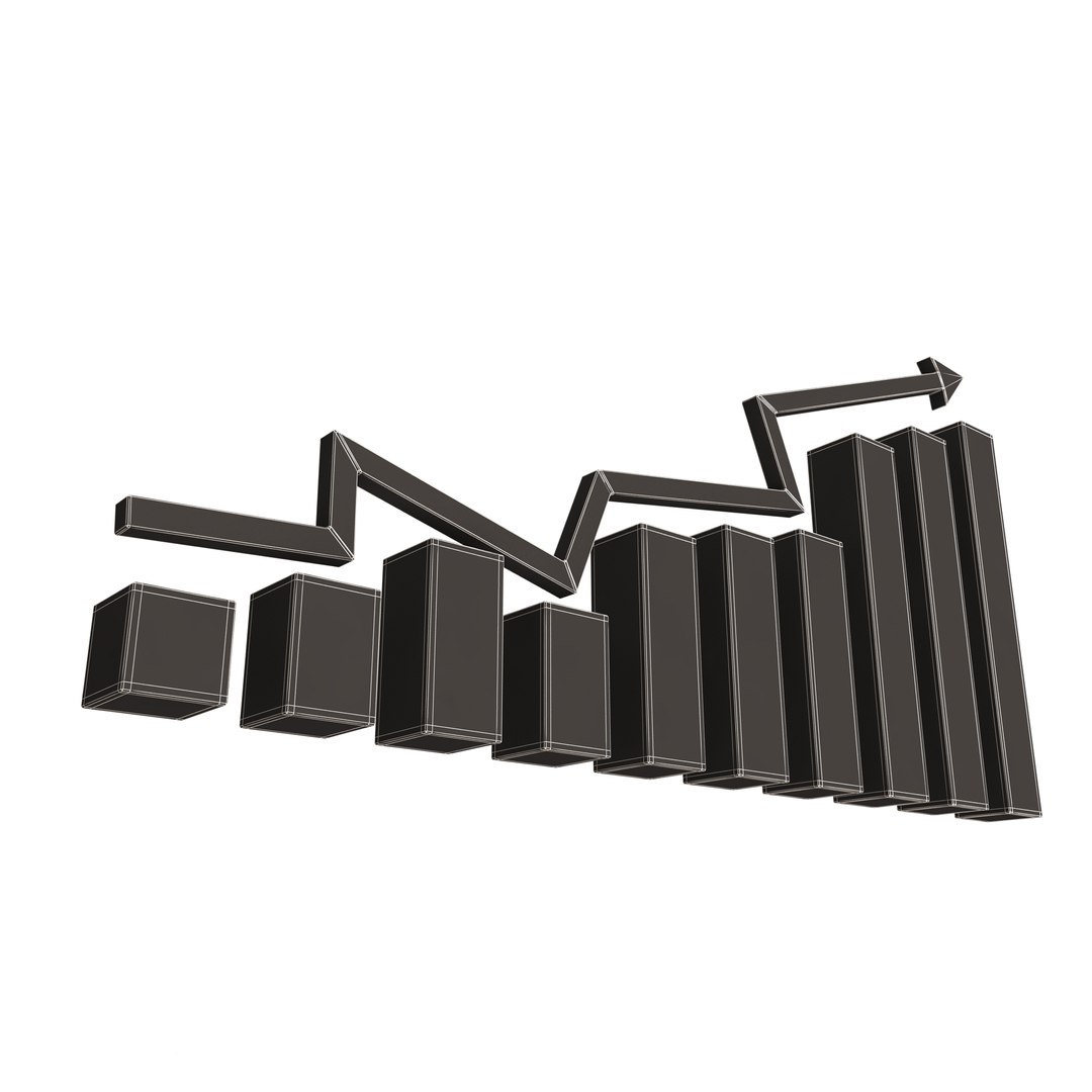 Graph Broken Up 3D Model - TurboSquid 2028592