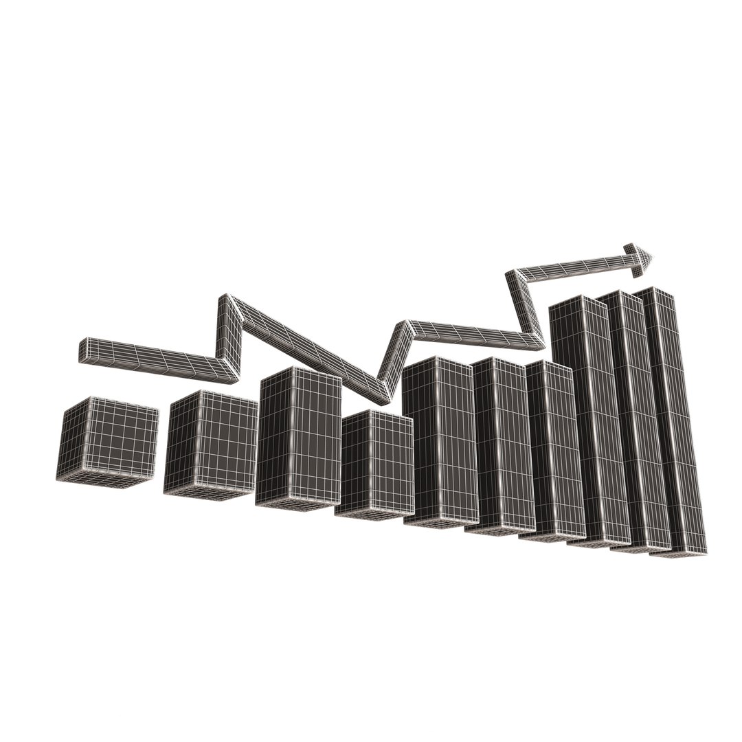 Graph Broken Up 3D Model - TurboSquid 2028592