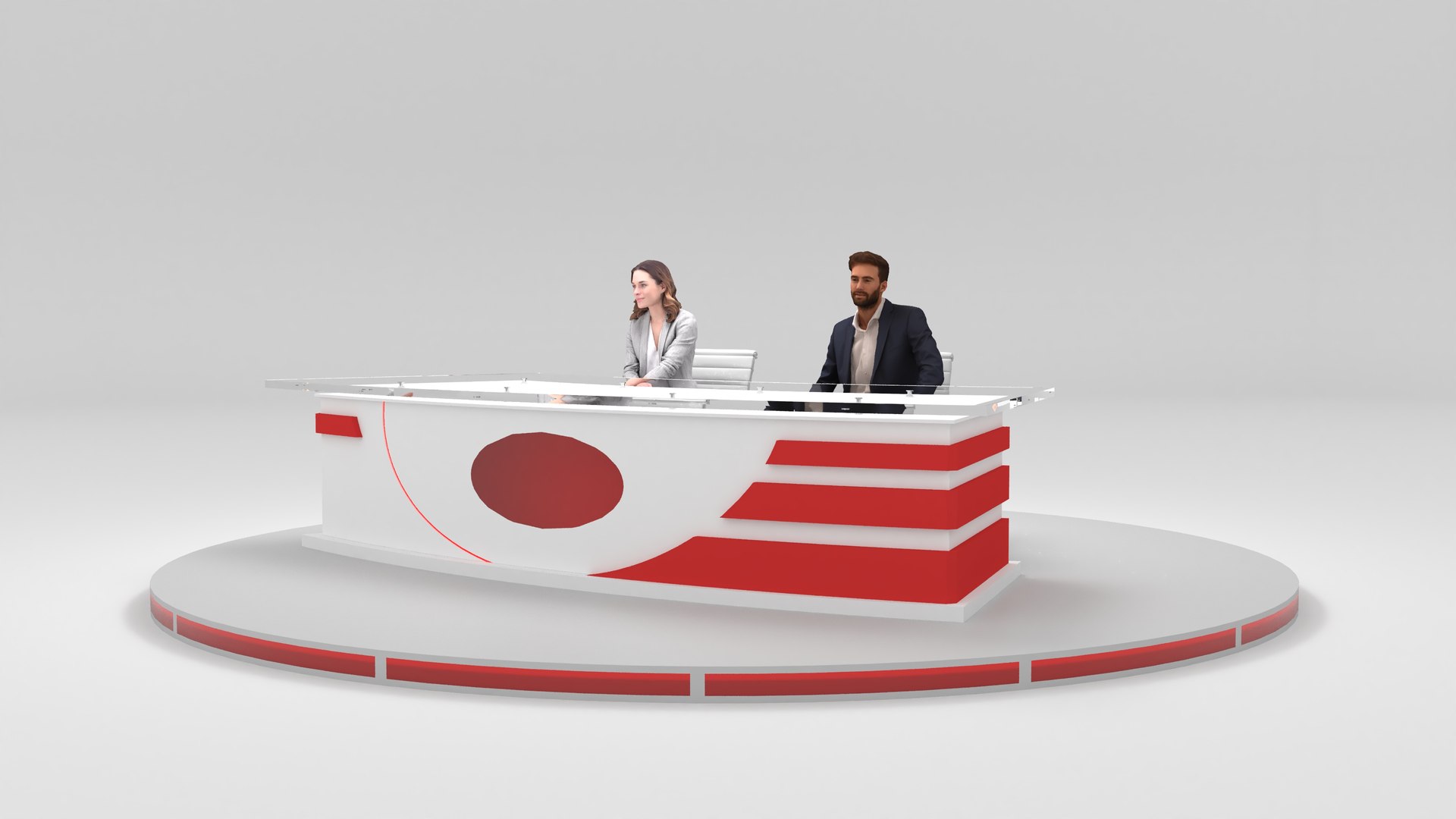 3D News Desk Model - TurboSquid 2035234